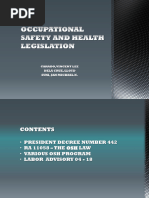 OSH Legislation | PDF | Occupational Safety And Health | Employment