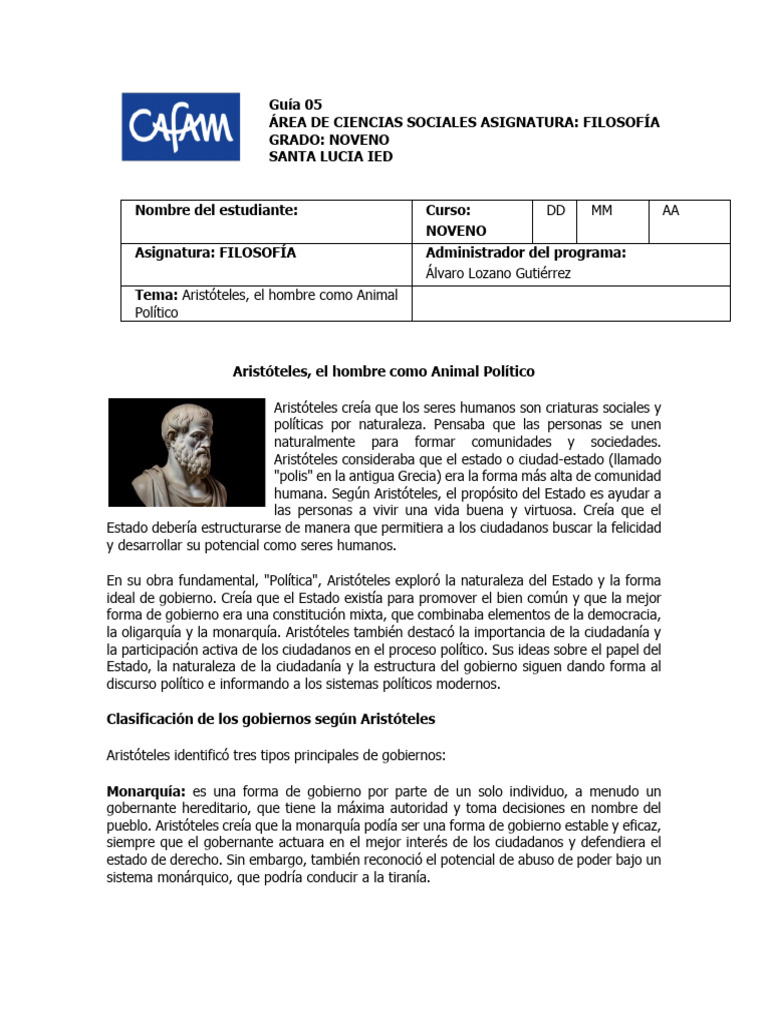 Aristóteles y el Hombre Político | PDF | Gobierno | Democracia