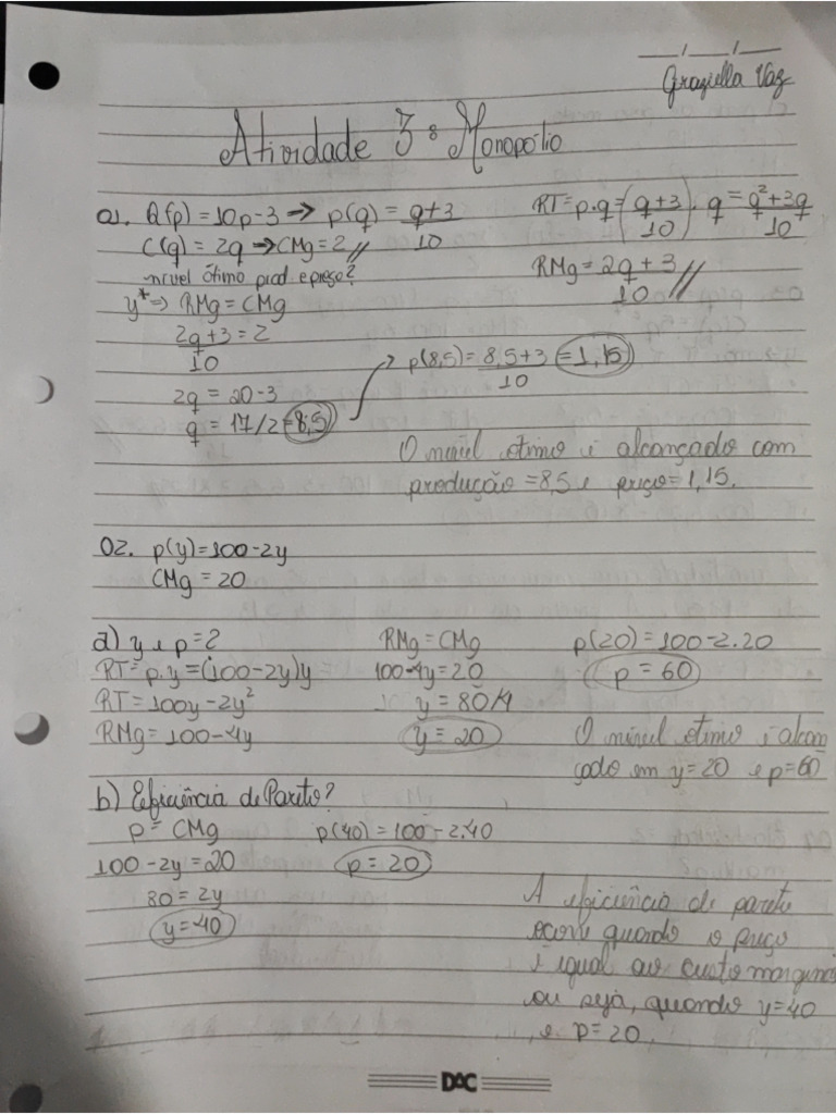 Atividade3 Monopolio | PDF