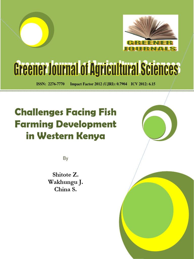 Challenges in Western Kenya Fish Farming | PDF | Sampling (Statistics ...