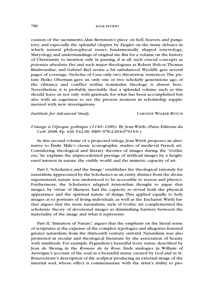 Dale Wirth Limagealepoquegothique CatholicHistoricalReview | PDF | Gothic Architecture | Jesus