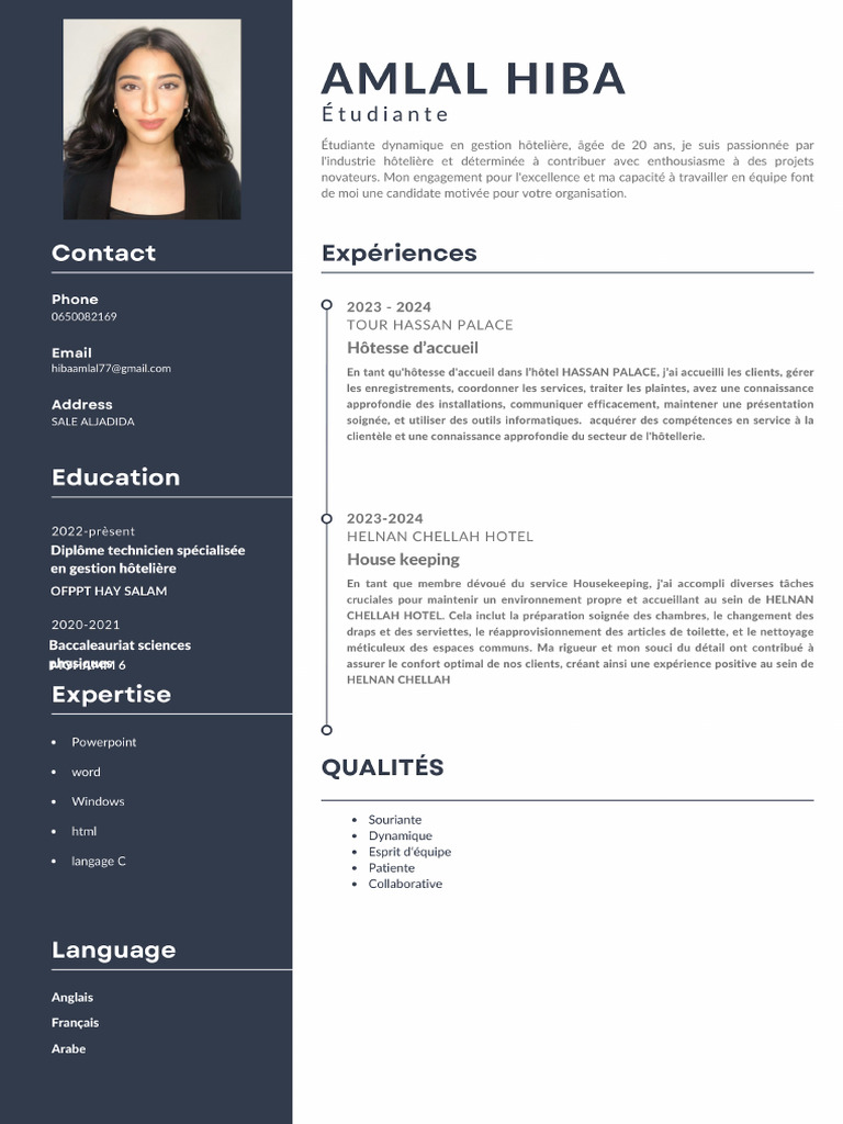 CV Hiba Amlal | PDF