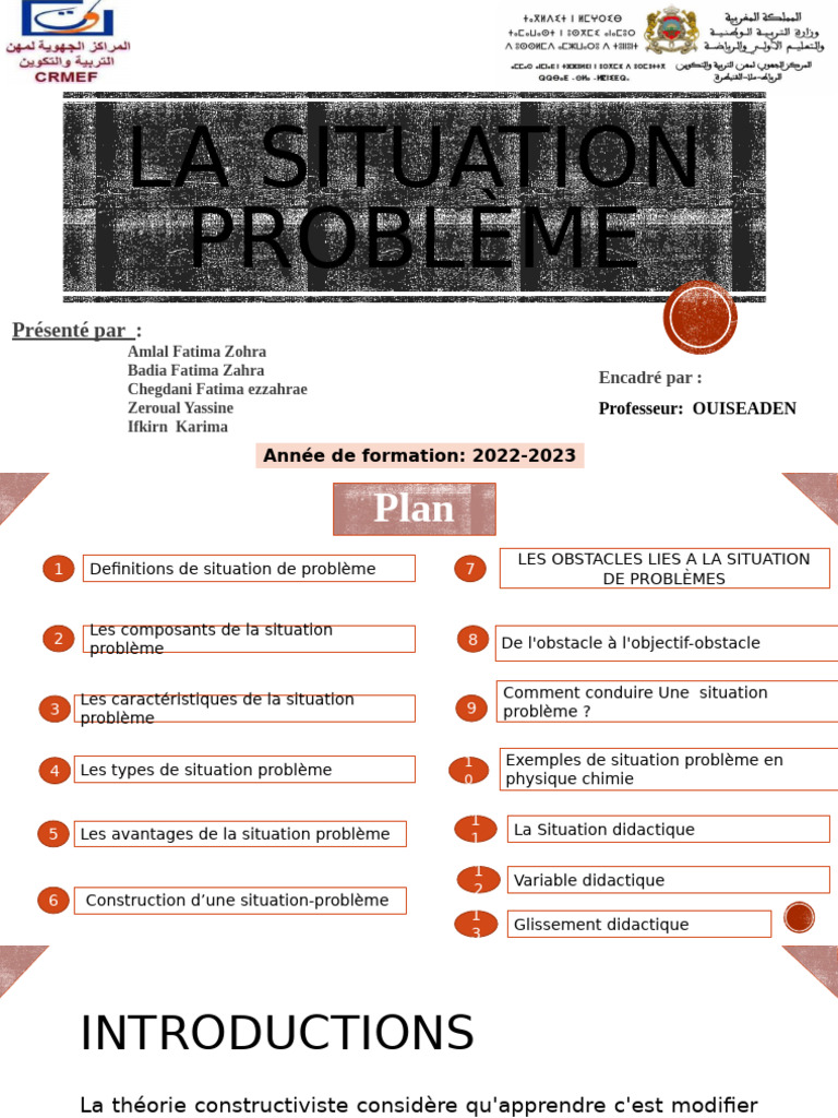 6 Exposé de La Situation Problème | PDF | Apprentissage