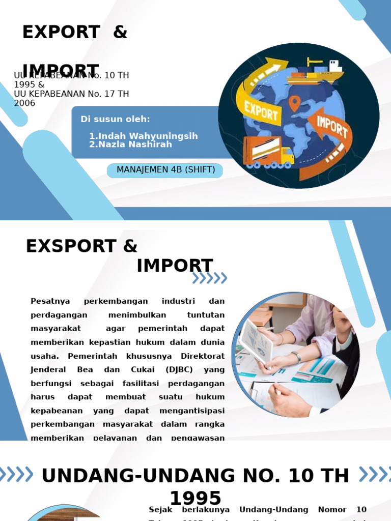 EXPORT & IMPORT Manaj 4B Shift Indah & Nazla1 | PDF
