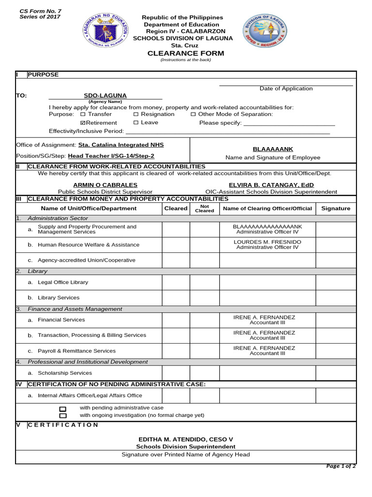 Administrative Clearance Form Guidelines | PDF | Business