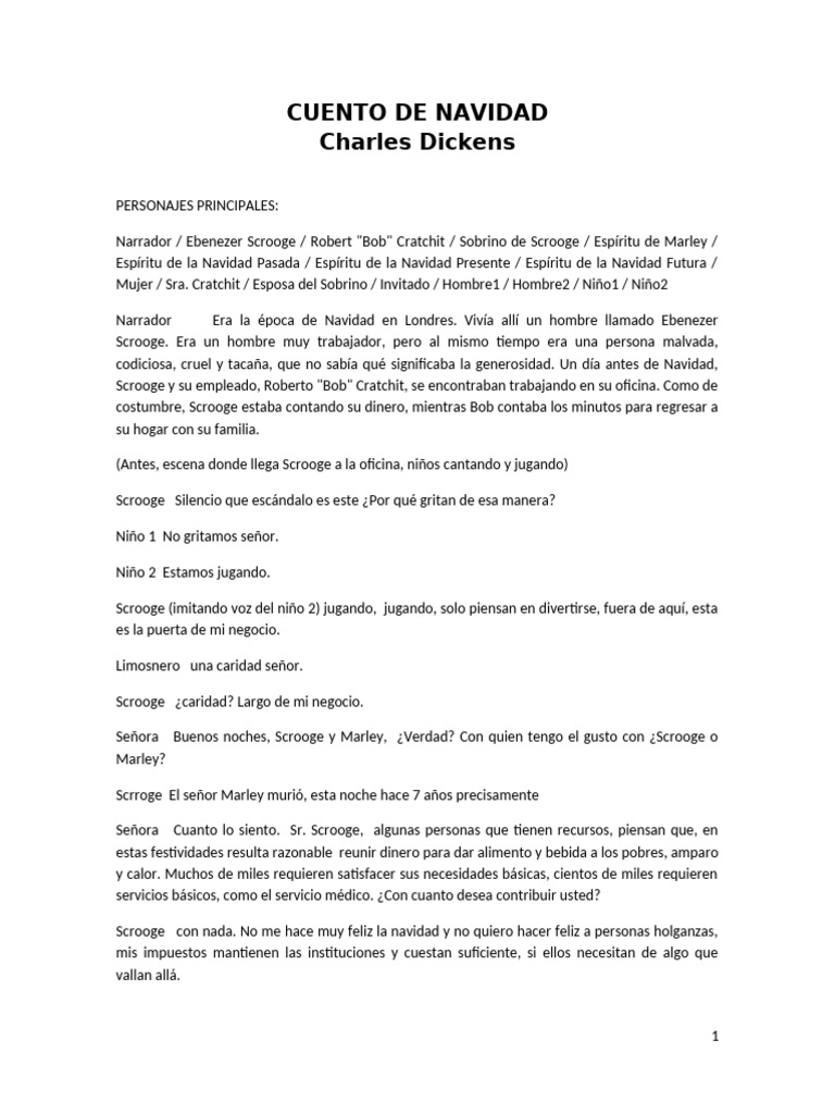 Cuento de Navidad | PDF | Ebenezer Scrooge | Un villancico