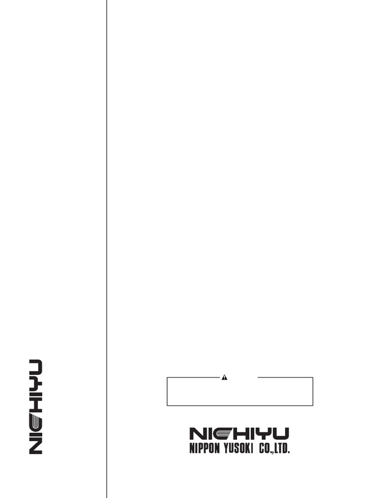 Nichiyu PLD20 N50 - PLD30 - KLD16 - KLD20 - KLD30 - PLD16 N50 Series ...