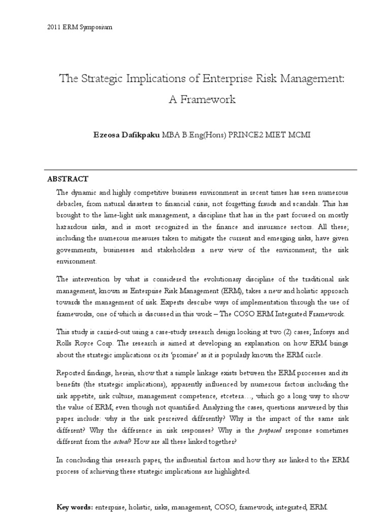 Risk Management | PDF | Enterprise Risk Management | Risk Management