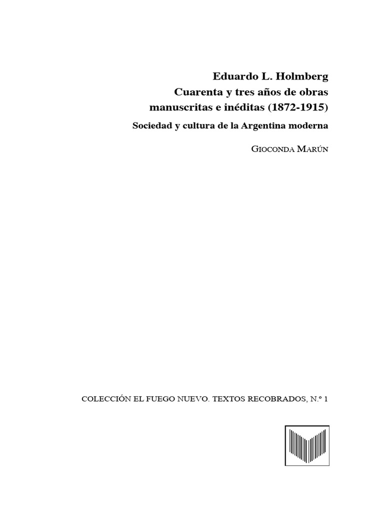 Obras Inéditas de Holmberg | PDF | Charles Darwin | Evolución