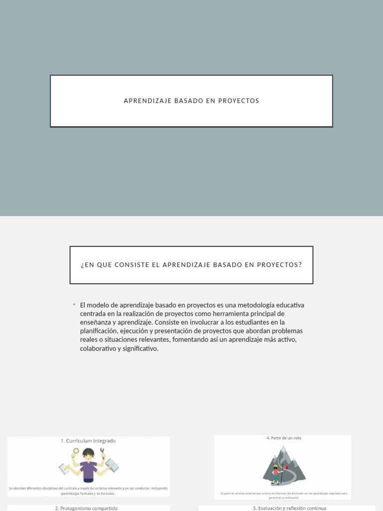 Aprendizaje Basado en Proyectos | PDF