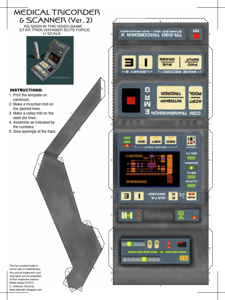 Medical Tricorder Ver. 2 - Lines | PDF | Star Trek | Monopoly (Economics)