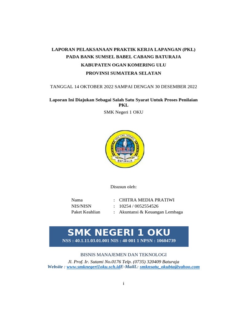 LAPORAN 2 PKL CHITRA MP 2 FINISH Terbaru Gelombang 2 | PDF