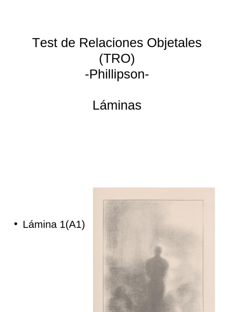 Test de Relaciones Objetales (Laminas TRO) | PDF