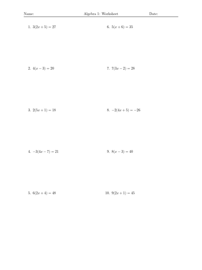 Alg I HW Multi Step | PDF | Teaching Methods & Materials