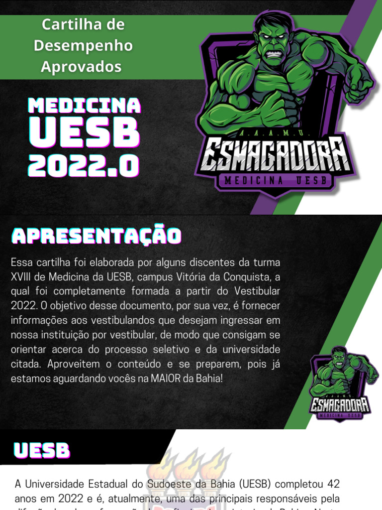 UESB Vitória Da Conquista T18 2022 | PDF | Remédio | Brasil