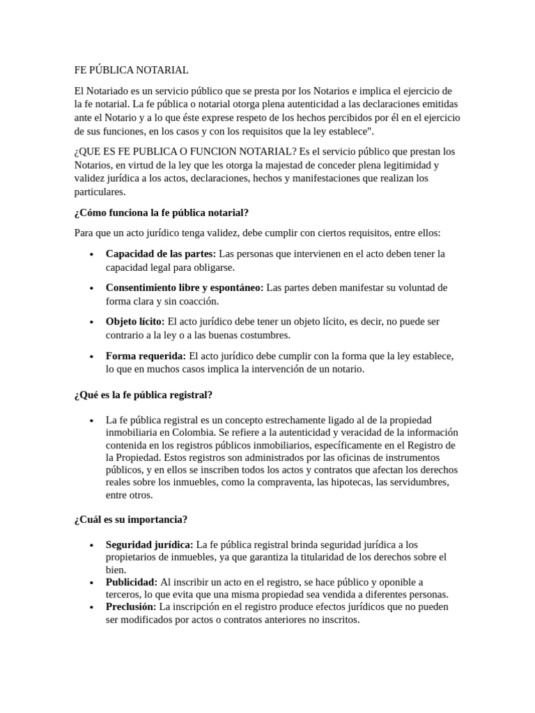 Fe Pública Notarial y Registral | PDF | Propiedad | Justicia