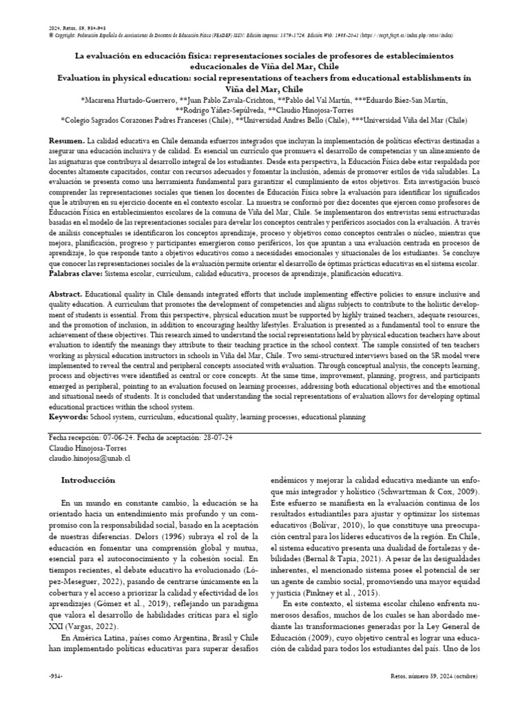 107651-Texto Del Artículo-432865-1-10-20240808 | PDF | Evaluación | Enseñando