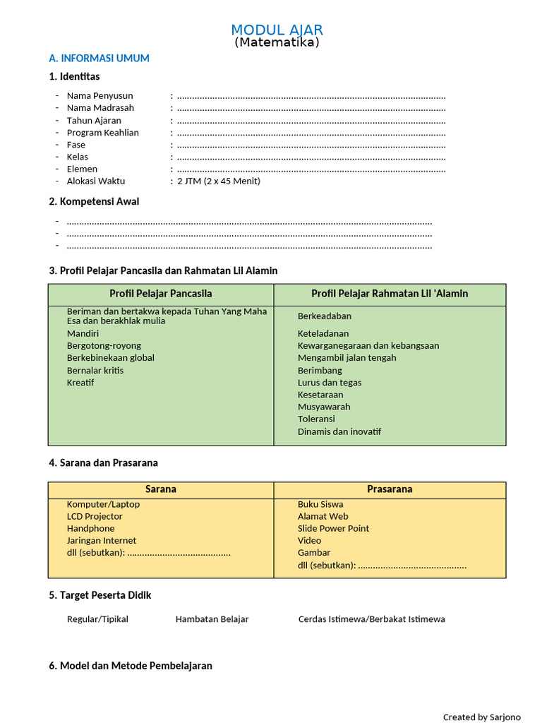 Ok-Desain Modul Ajar | PDF