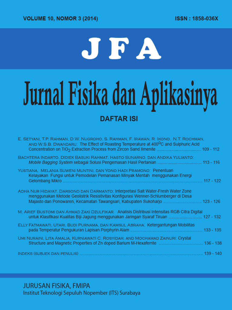 Cetak Lepas JFA 10 (3) 2014 - 140301 | PDF | Titanium Dioxide | Chemical Substances