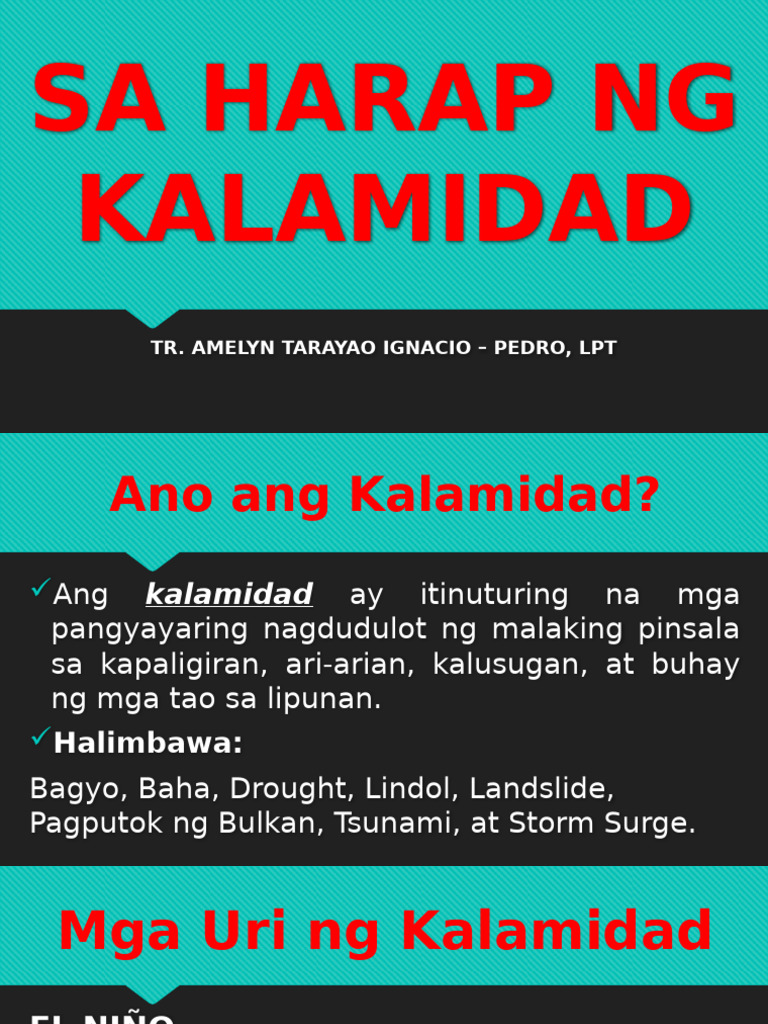 Ap - q1l2 - Kalamidad | PDF