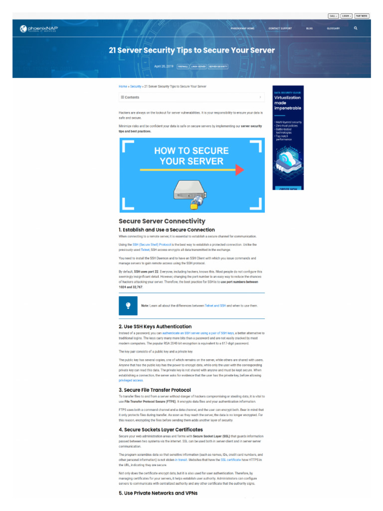 Linux Server Security Tips | PDF