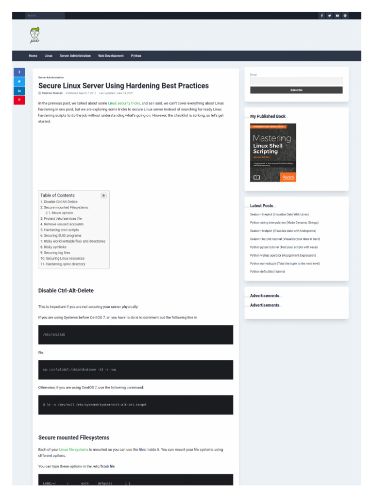 Best Practices For Secure Linux Hardening | PDF