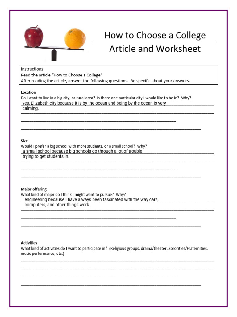 Choosing the Right College Guide | PDF