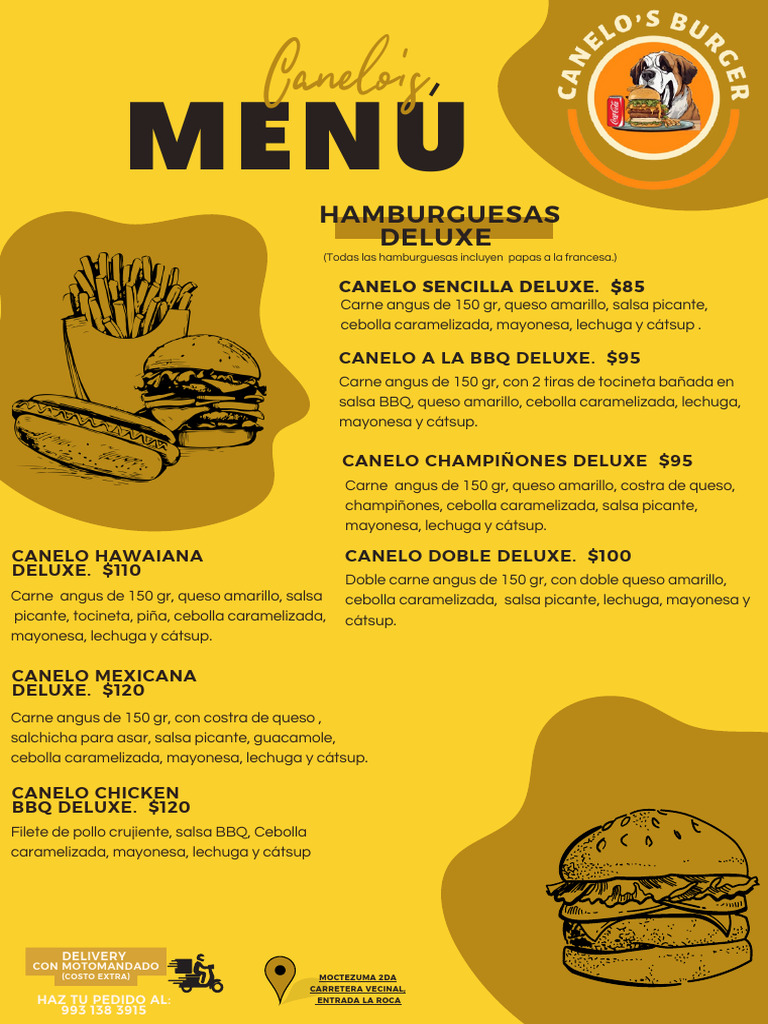 Canelo's Menú-3 | PDF | Pancho | Alimentos