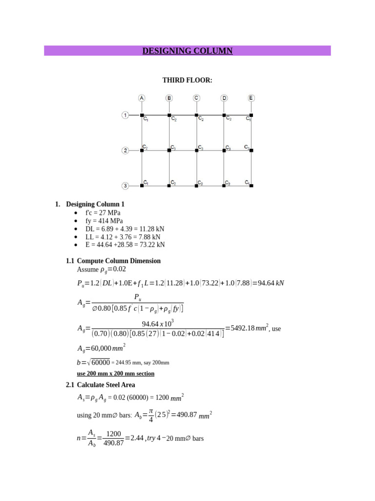 NYEEL-COLUMN-DESIGN | PDF