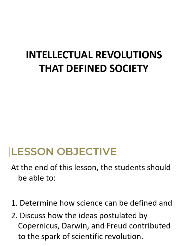 2intellectual Revolutions That Defined Society - 1 | PDF | Science ...