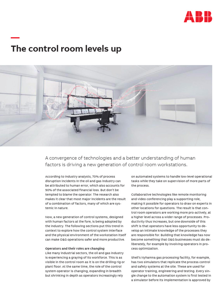 The Control Room Levels Up - Smartology | PDF | Human Factors And ...