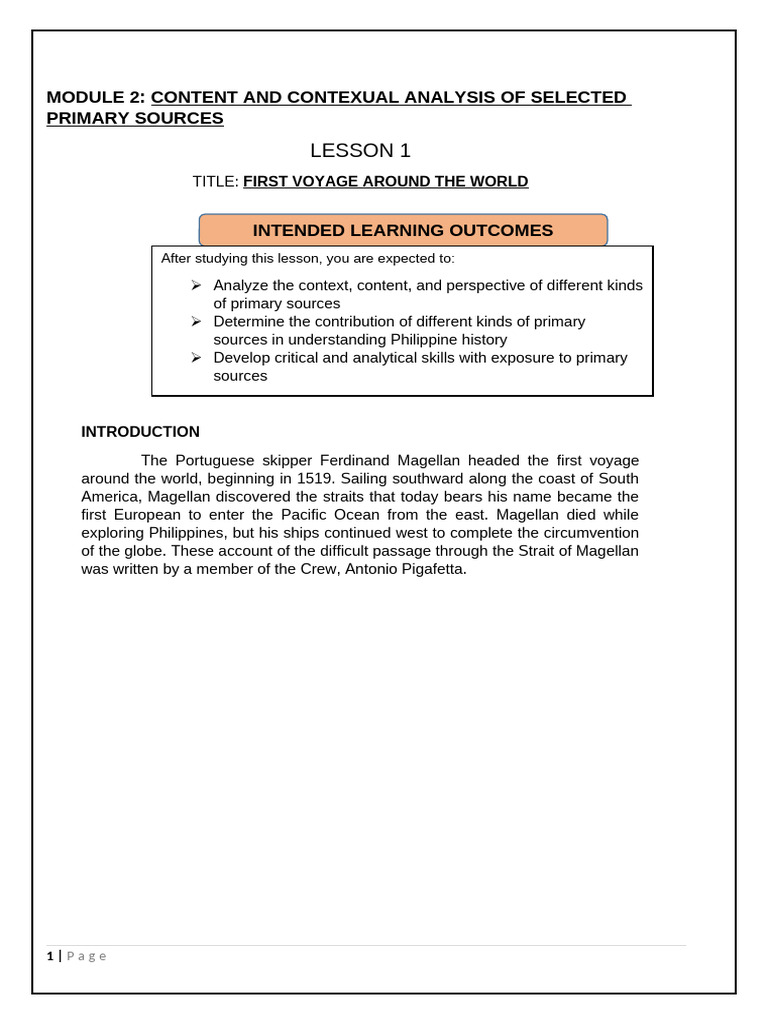 Magellan's Voyage: Pigafetta's Account | PDF | Exploration | Age Of ...