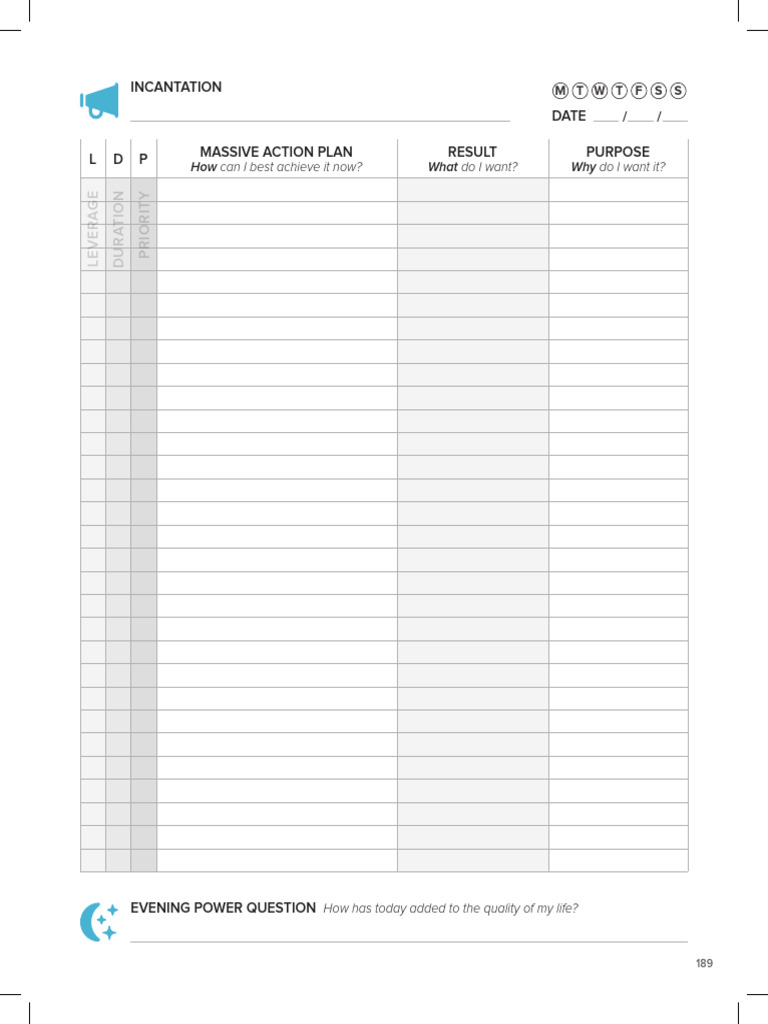 RPM Life Planner - P. 189-2 | PDF