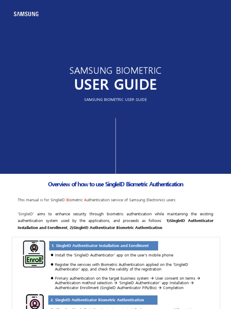 Samsung Biometric User Guide (Eng) - v1.2 Al 7-08-2024 | PDF | Ios ...
