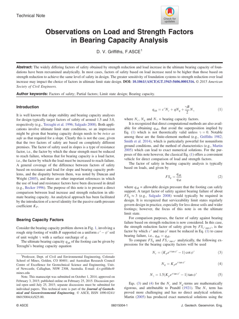 2015 - Observations On Load and Strength Factors in Bearing Capacity ...