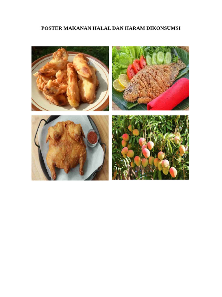Poster Makanan Halal Dan Haram Dikonsumsi | PDF | Kesehatan Holistik