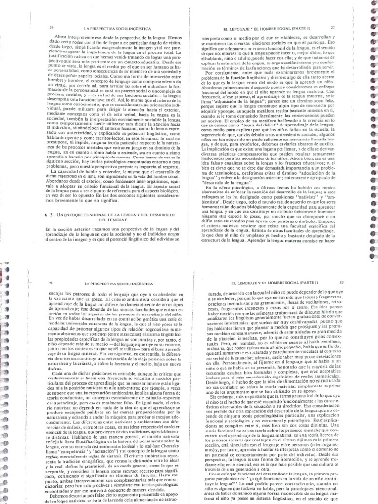 Un Enfoque Funcional de La Lengua y Del Desarrollo Del Lenguaje - Halliday | PDF