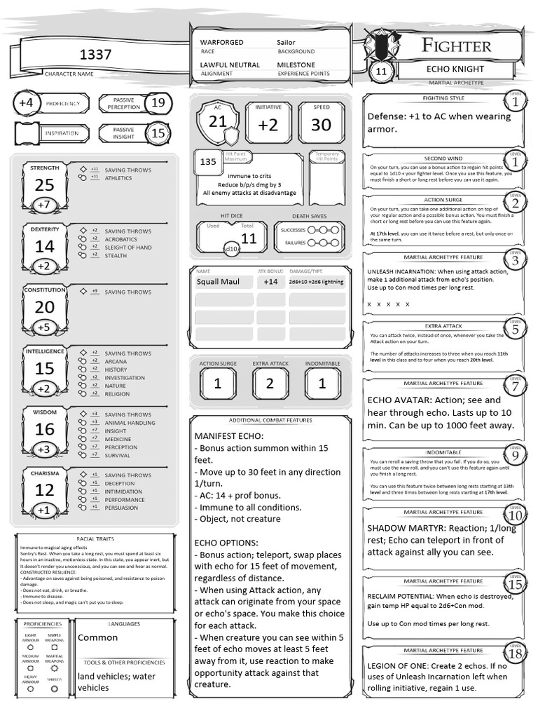 1337 Echo Knight | PDF