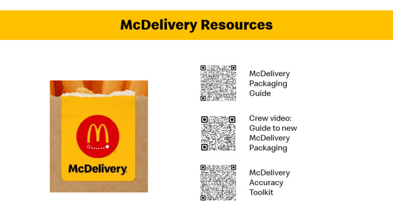 McDelivery Resources | PDF