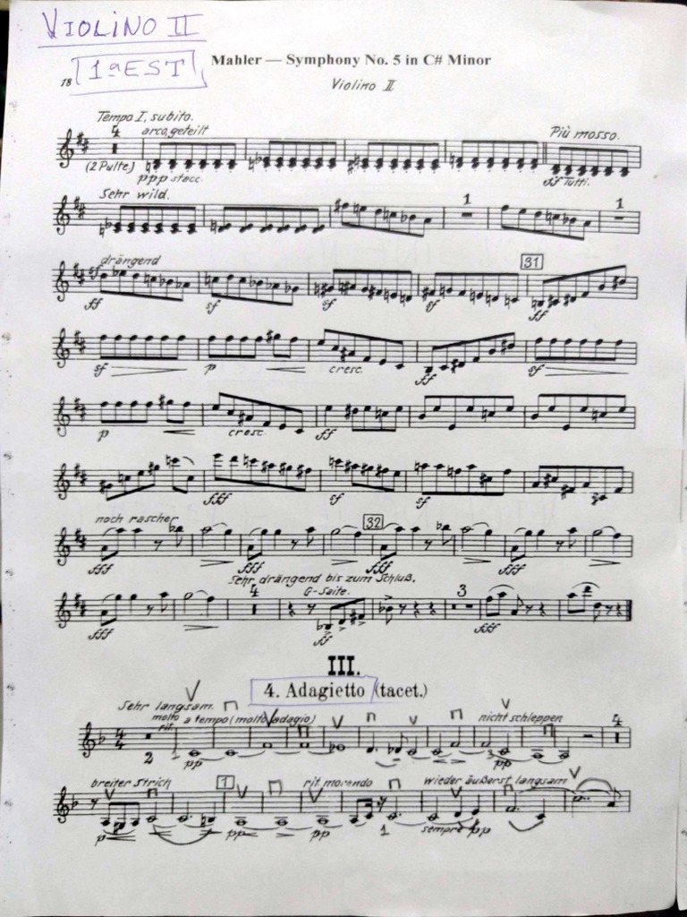 Mahler Adagietto Vln2 Arcos FINAL | PDF