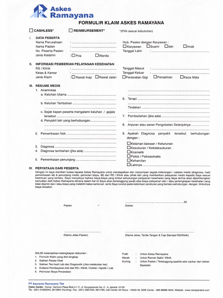 FORMULIR KLAIM (Update) | PDF