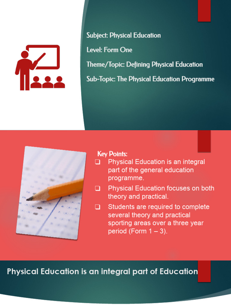 Form 1 Physical Education Overview | PDF | Physical Education | Sports