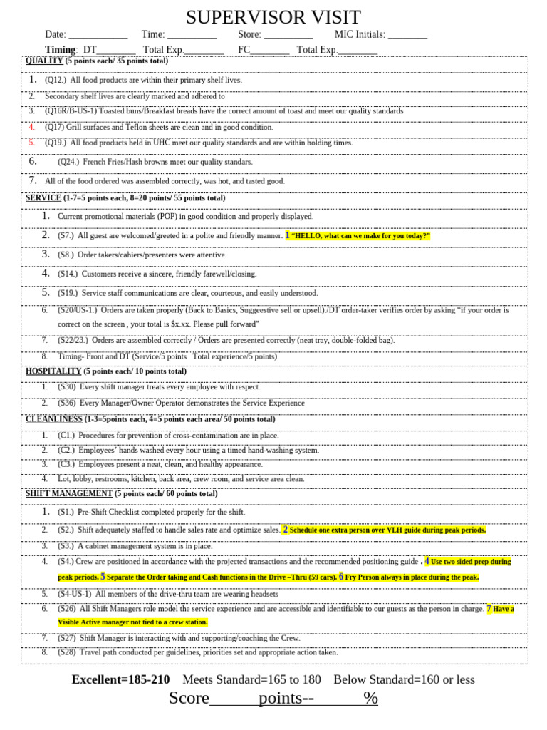 Supervisor Visit Form2012 | PDF | Finance & Money Management