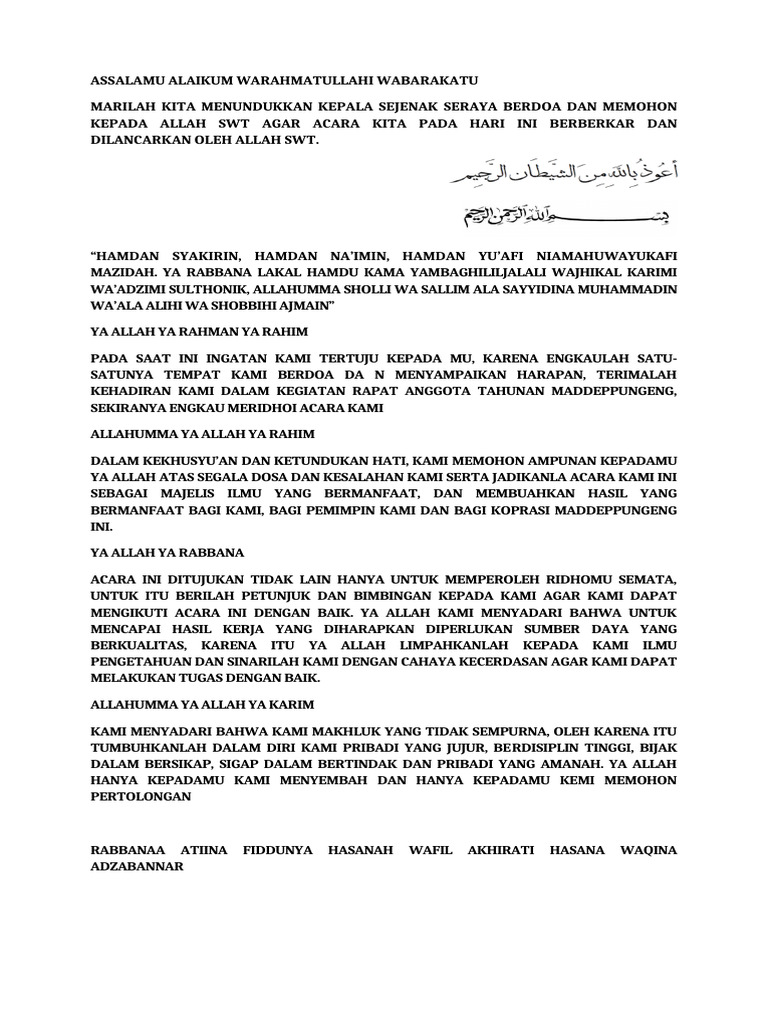 Doa Koprasi | PDF | Agama & Spiritualitas | Gaya Hidup