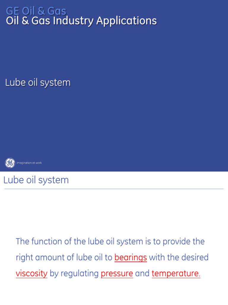 Lube Oil System Overview for Oil & Gas | PDF | Technology & Engineering