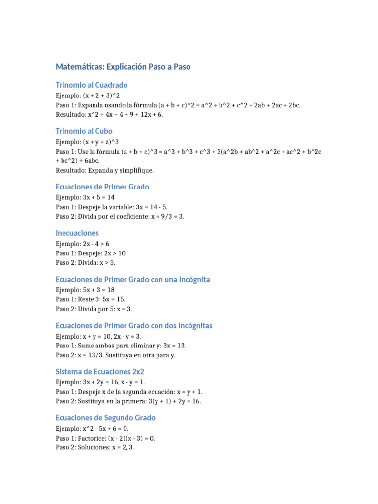 Formulario Matematicas | PDF