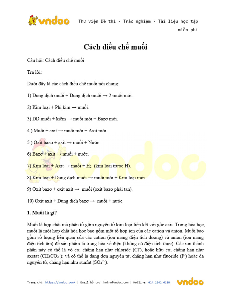 Cach Dieu Che Muoi | PDF