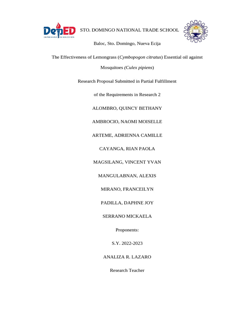 Research Last Na To GGGGGG | PDF | Insecticide | Essential Oil