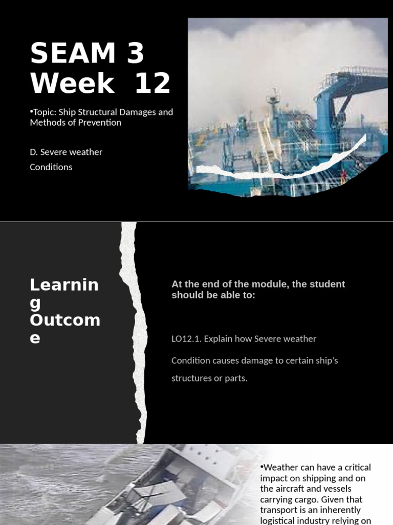 Module SEAM 3 Week 12 | PDF | Ships | Sea