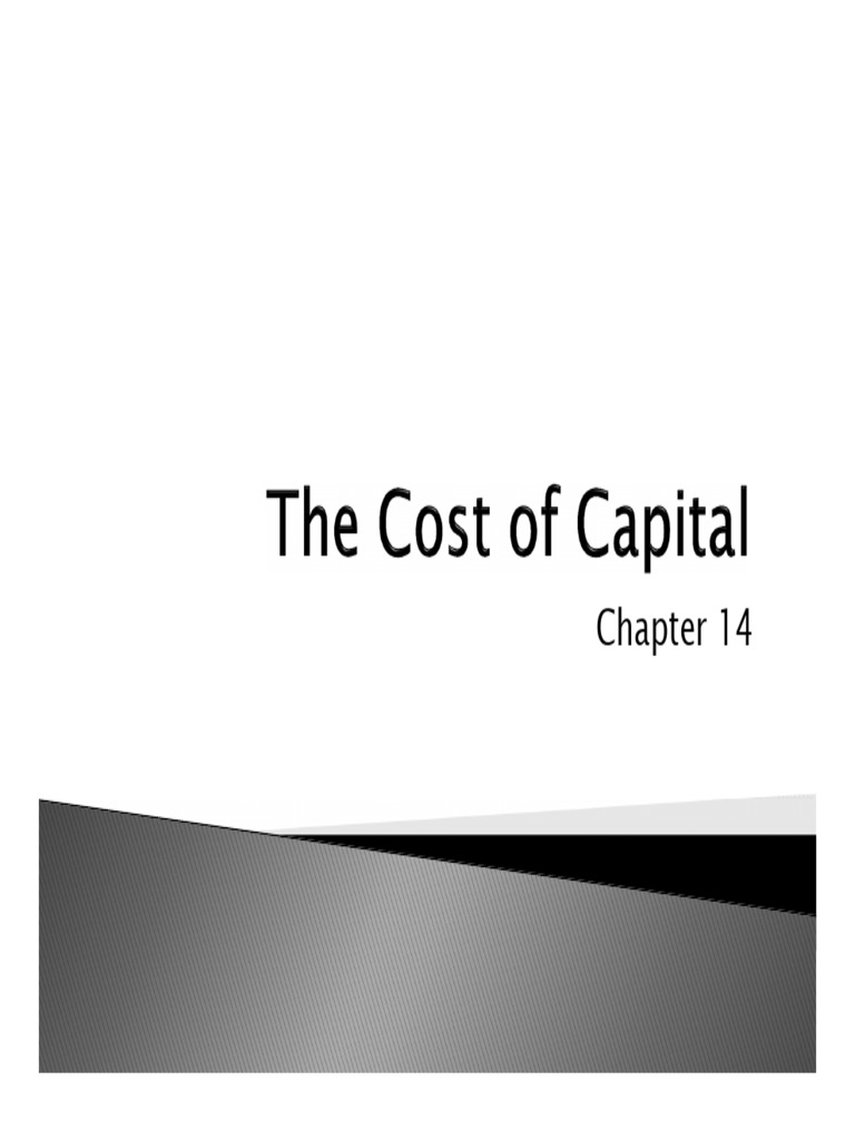 Cost of Capital | PDF | Cost Of Capital | Capital Asset Pricing Model